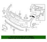 51117354769 - 2016-2022 BMW X1 Bumper Cover Insert (51-11-7-354-769 ...