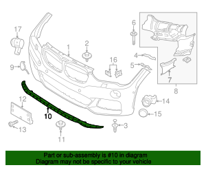 Genuine BMW 51-11-8-059-921 | Air Deflector | FREE Shipping on Most ...