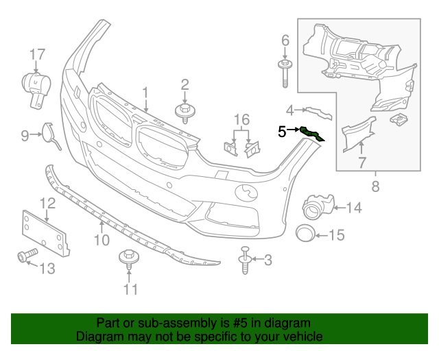 Genuine BMW 51-11-7-354-770 | Bumper Cover Insert | FREE Shipping on ...
