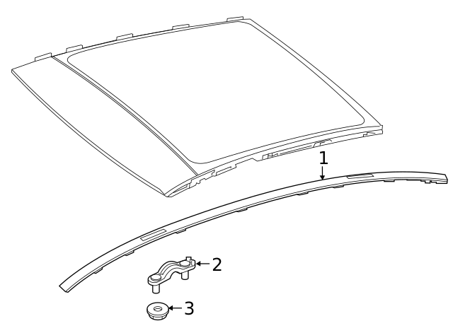 118-690-58-00 - Roof Molding 2020-2023 Mercedes-Benz | Mercedes-Benz ...