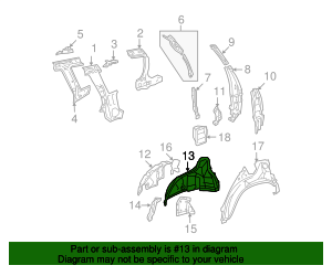 61633-0R011 - Inner Wheelhouse 2006-2018 Toyota RAV4 | North Park ...