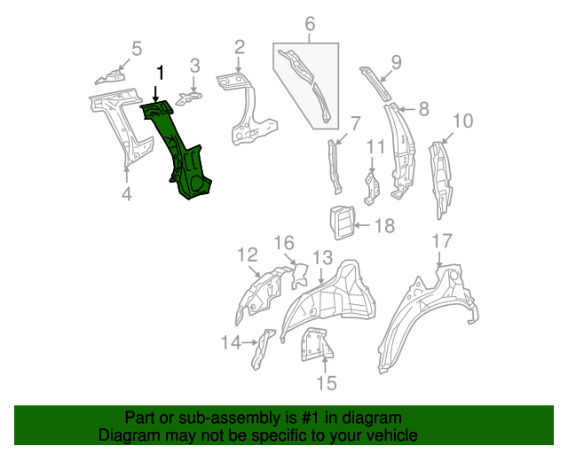 61708-0R010 - Lock Pillar Reinforced - 2006-2012 Toyota RAV4 | OEM ...