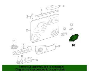 1995-2000 GM Handle Bezel 15708079 | TascaParts.com