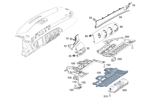 Detachable Components, Instrument Panel for 2021 Mercedes-Benz CLA 45 ...