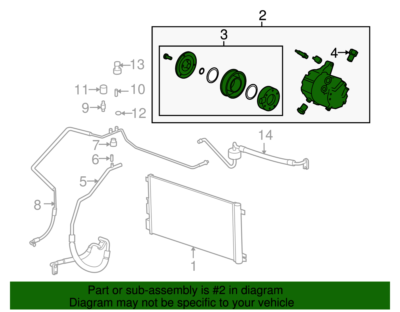 2007-2012 GM Air Conditioning Compressor 19418183 | Partners Chevy