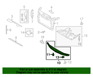 2010-2018 Lincoln MKT Air Deflector AE9Z-8327-C | TascaParts.com