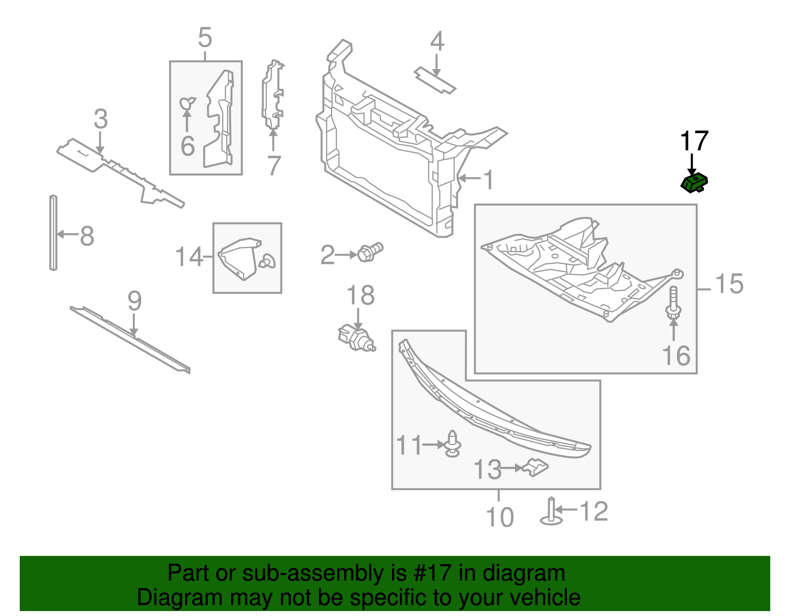 2011-2019 Ford Radiator Support Splash Shield Clip W716006-S439 | OEM ...