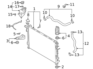 25410-C5800 - Radiator Coolant Hose 2020-2023 Hyundai Palisade ...