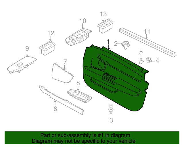 51-41-9-160-852 - Door Trim Panel - 2013-2015 BMW | Buy BMW Parts Now