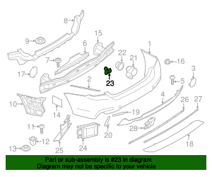Genuine BMW 51-12-8-066-309 | Set of Mounts for PDC Sensors, Rear ...