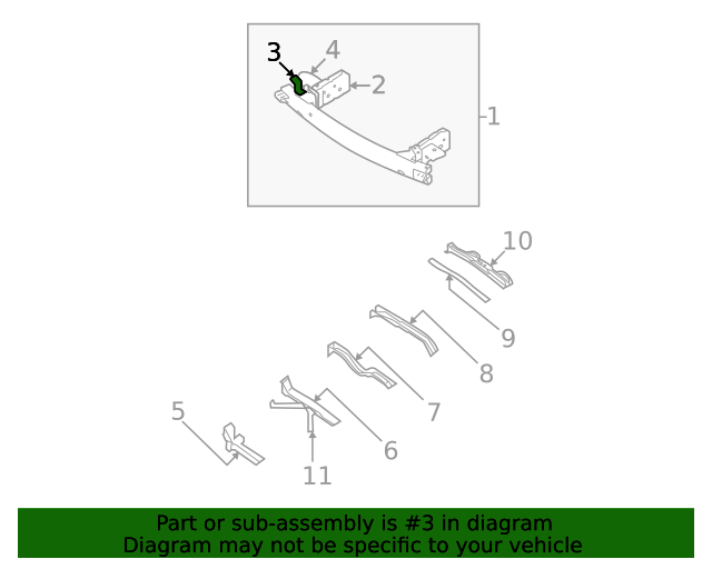 2020-2021 Nissan Frontier Bumper Bracket 95118-9BT0A | OEM Parts Online