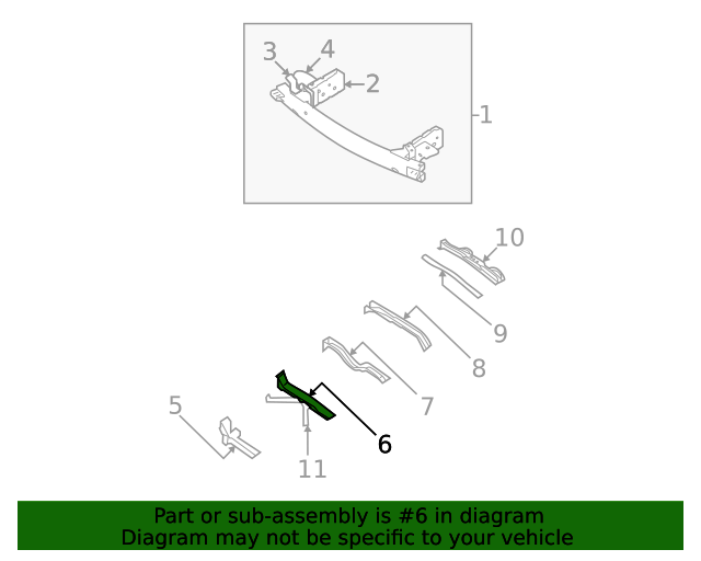 2020-2021 Nissan Frontier Cross-Member 510E0-9BT0A | Nissan Parts Store