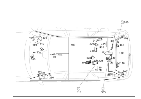 Antenna, Antenna Amplifier and Wiring Harnesses for 2008 Mercedes-Benz ...