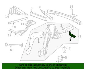 84483557 - Passenger Side Rear Compartment Floor Panel Rear Rail 2020 ...