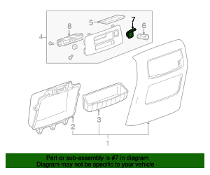 (Replaces 13580621) Jet Black Accessory Power Receptacle Retainer ...