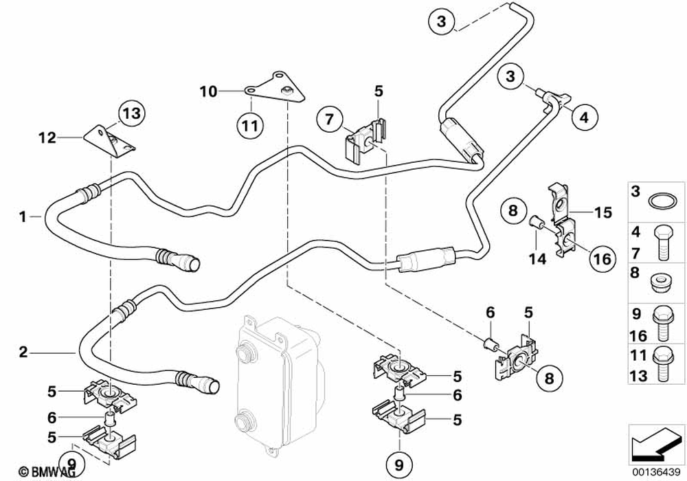 2004-2008 BMW Oil Cooling Pipe Inlet 17227570975 | Retail Performance ...