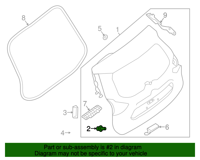 2009-2020 Nissan Lift Gate Bumper 90878-1BA0B | Nissan Parts Plus