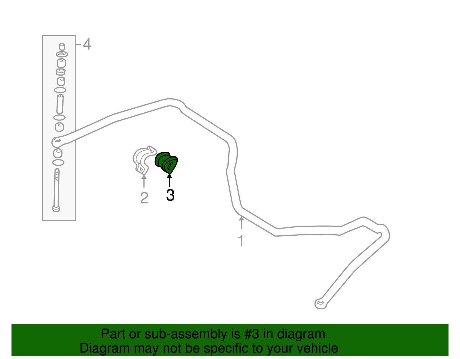 2000-2004 Mitsubishi Montero Sport Suspension Stabilizer Bar Bushing ...