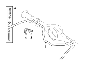 2000-2004 Mitsubishi Montero Sport Suspension Stabilizer Bar Bushing ...