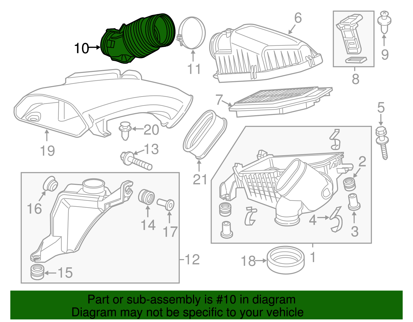 17228-RV0-A00 - 2011-2017 Honda Odyssey - Tube Air Flow | Genuine Honda ...