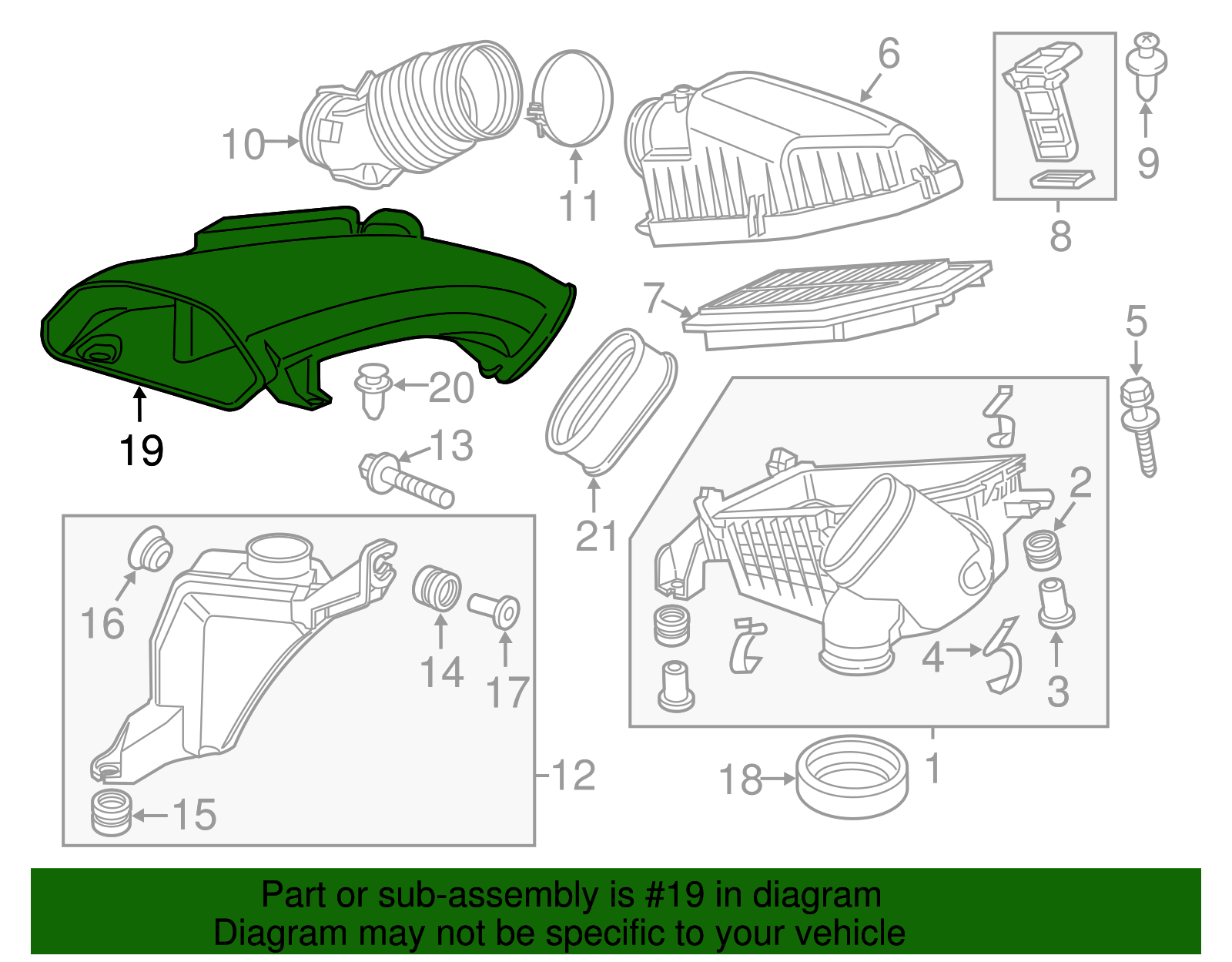 17243-RV0-A00 - 2011-2017 Honda Odyssey - Tube A Air In | Genuine Honda ...