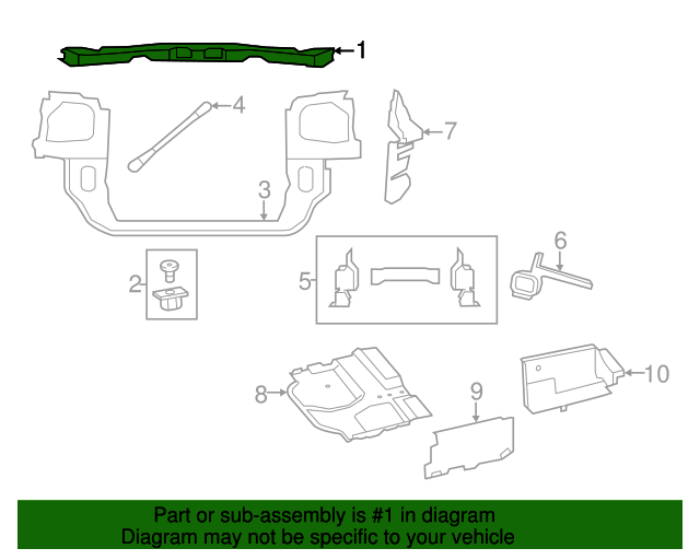 2011-2020 Mopar Upper Tie Bar 68023327AC | TascaParts.com