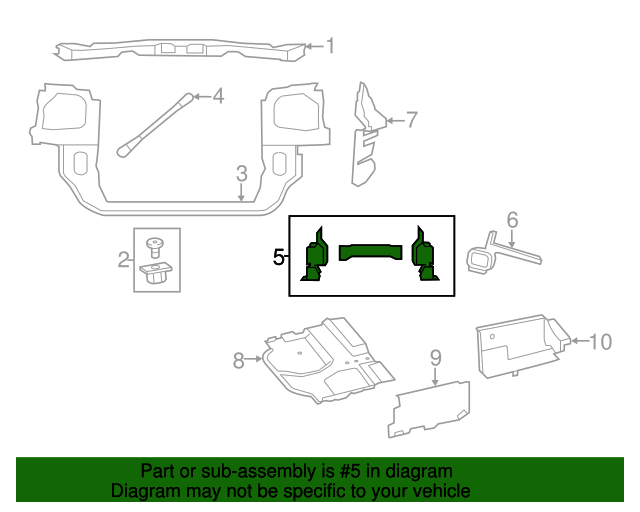 2008-2020 Mopar Cross-Member 5109174AB | TascaParts.com