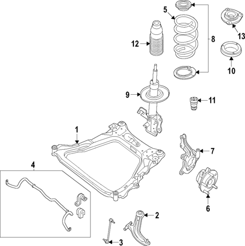 Front Suspension for 2022 Nissan Pathfinder | Nissan Parts Central