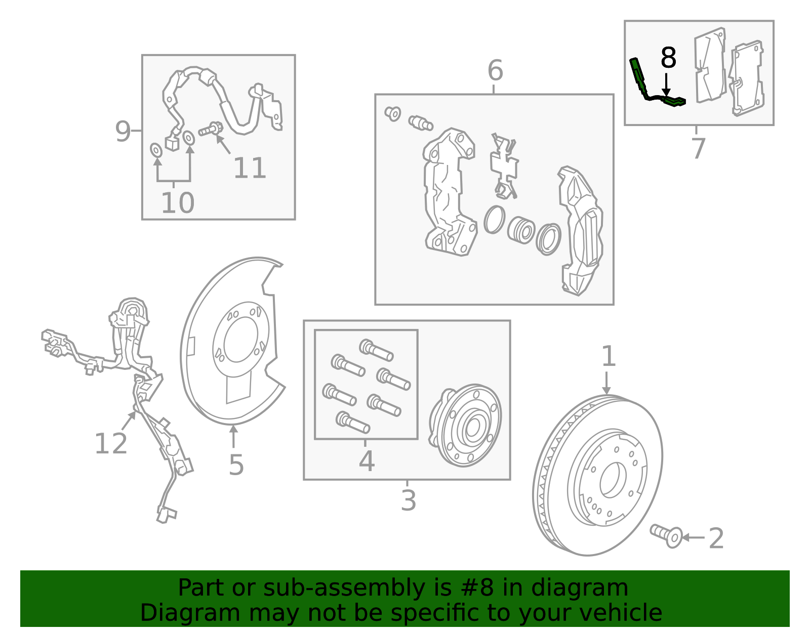 2019-2025 GM Front Disc Brake Pad Wear Sensor 84693643 GM ...
