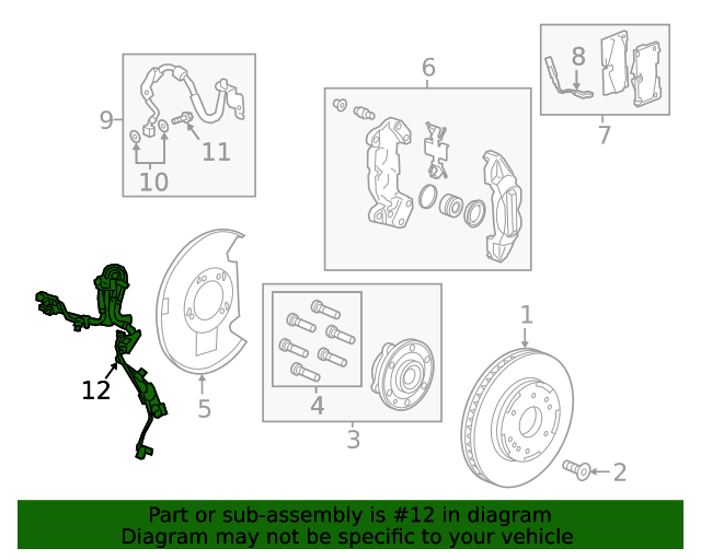 2019 GM Front Driver Side Wheel Speed Sensor 85558763 | NewGMParts.com