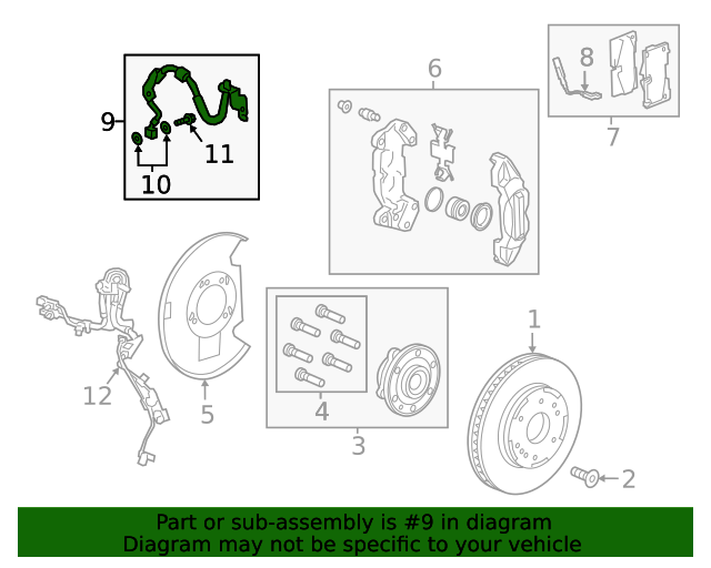 2019-2024 GM Brake Hydraulic Hose 84956403 GM | GMPartsDirect.com