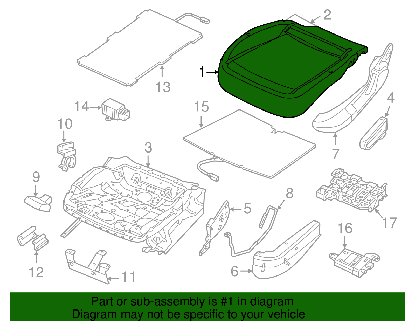2012-2015 Volkswagen Beetle Cushion Cover 5C5-881-405-E-ZZO | OEM VW ...