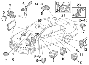 222-820-14-02 - Speaker 2014-2020 Mercedes-Benz | Mercedes-Benz USA Parts
