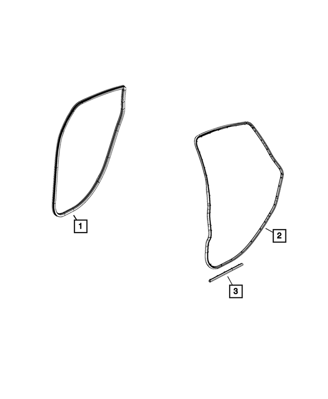 68144966AD - Rear Door Opening Weatherstrip, Right 2015-2017 Chrysler ...