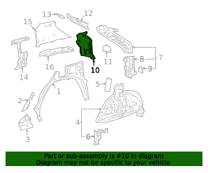 61621-42060 - Trough - 2019-2021 Toyota | OEM Genuine Toyota Parts