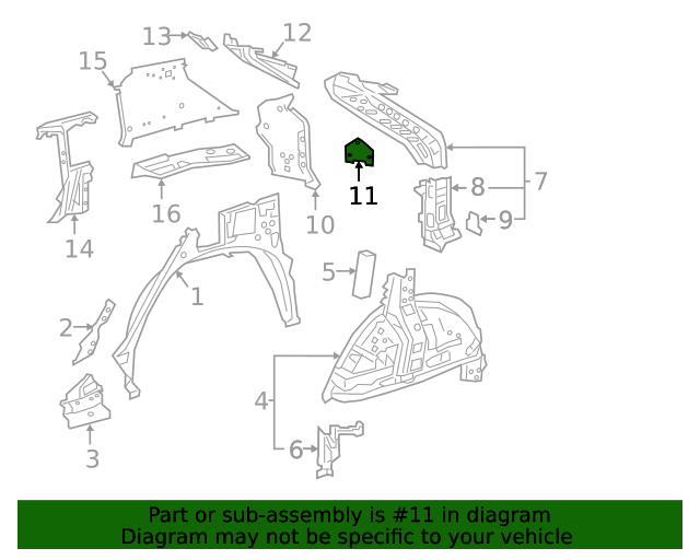 65565-06110 - Quarter Panel Insulator 2018-2023 Toyota ...