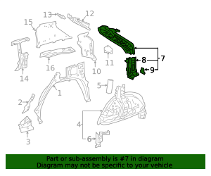 61704-42900 - Inner Quarter Panel 2019-2024 Toyota | Toyota of Laredo Parts