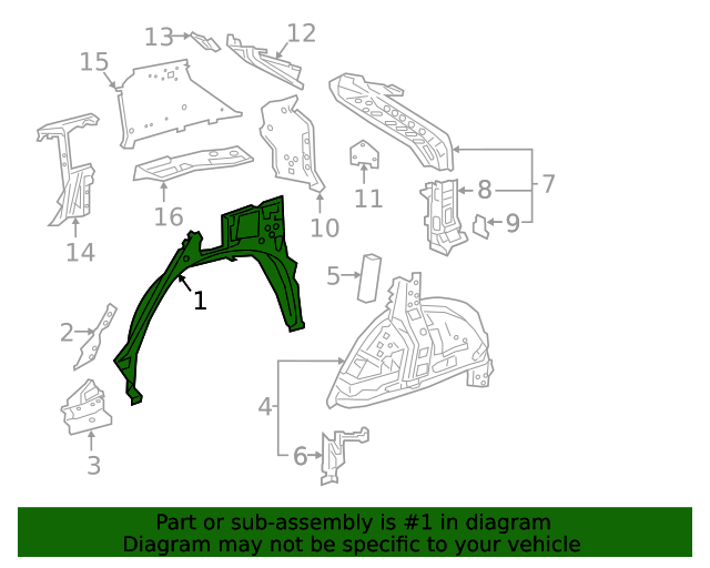 2021 Toyota RAV4 Prime Outer Wheelhouse 61632-42901 | Camelback Toyota ...