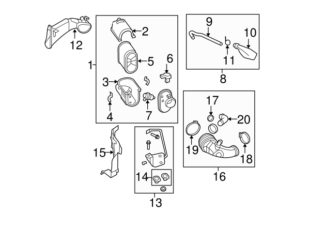 8C3Z-6C646-D - Air Duct 2008-2010 Ford | AutoNation Parts