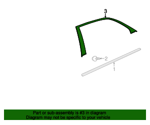 2015-2019 Cadillac CTS Rear Driver Side Door Window Frame Front ...