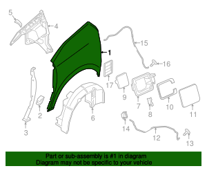 51137462327 - 2018-2021 BMW i3s Quarter Panel (51-13-7-462-327) | Parts ...