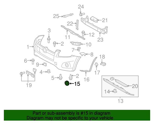 2009-2012 Toyota RAV4 Fog Lamp Bezel 52127-0R030 | Toyota Parts Center