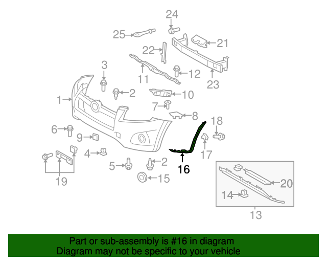 2009-2012 Toyota RAV4 Extension 52672-0R020 | Toyota Parts