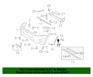 52115-0R010 - Extension Retainer - 2009-2012 Toyota RAV4 | OEM Genuine ...