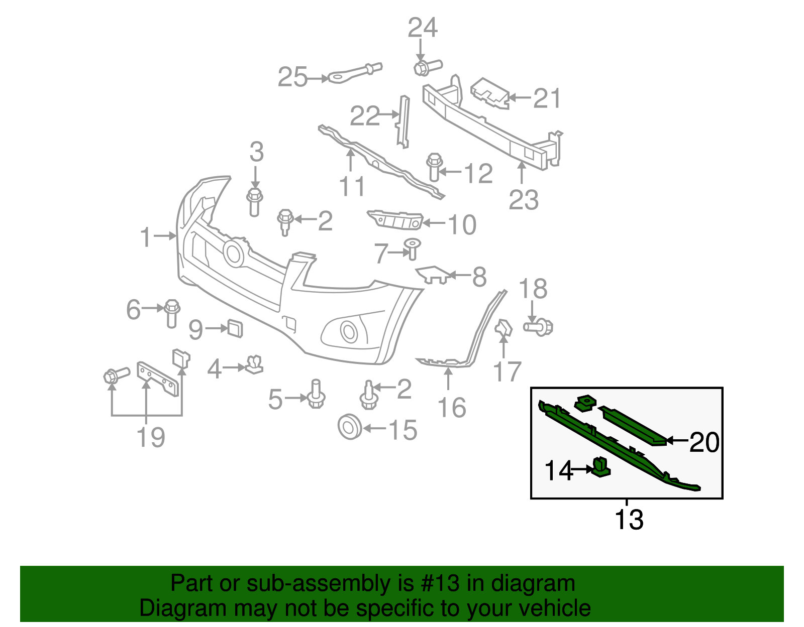 Genuine Toyota Lower Grille part# 53113-0R030 for 2009-2012 Toyota RAV4 ...