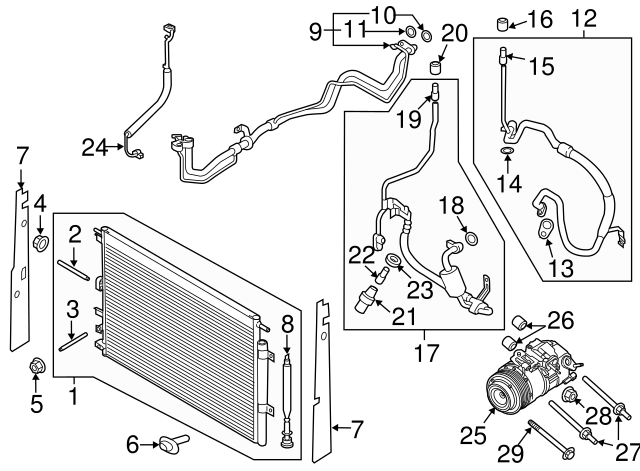 2015-2018 Ford Edge Rear AC Tube F2GZ-19D742-F | OEM Parts Online