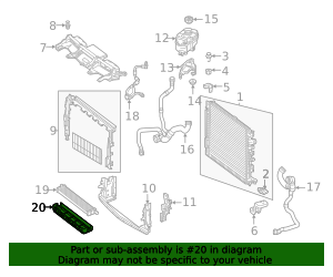2018-2021 Mercedes-Benz Auxiliary Radiator Support 213-504-00-00 | MB ...