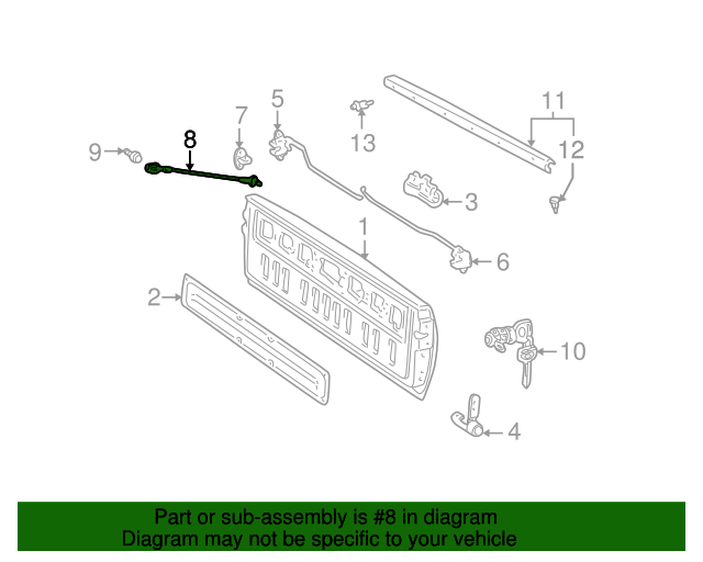 65770-0C090 - Tailgate Support Cable 2000-2006 Toyota Tundra | Ourisman ...