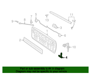66110-0C012 - Tailgate Hinge (Right) - 2000-2006 Toyota Tundra ...