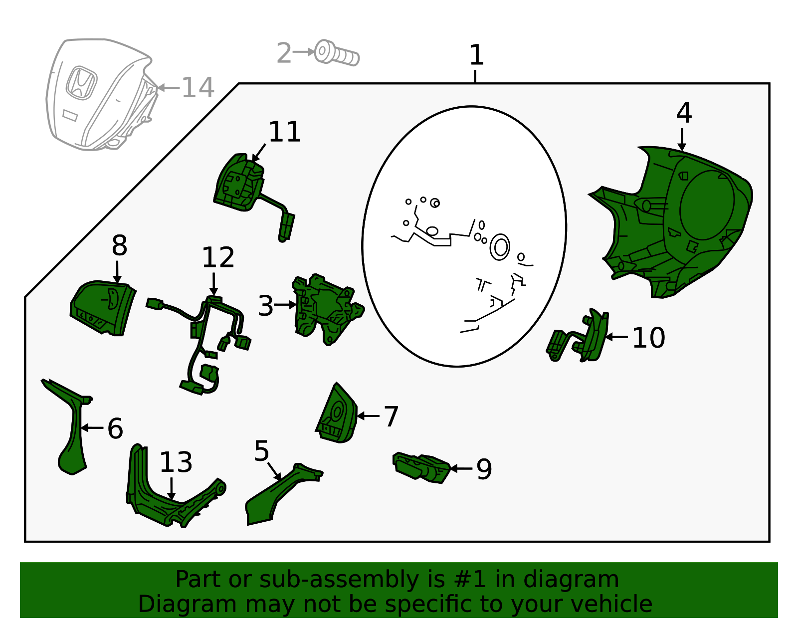 78500-TG7-A81ZA - 2020-2022 Honda Pilot - Steering Wheel | Honda Parts Guys